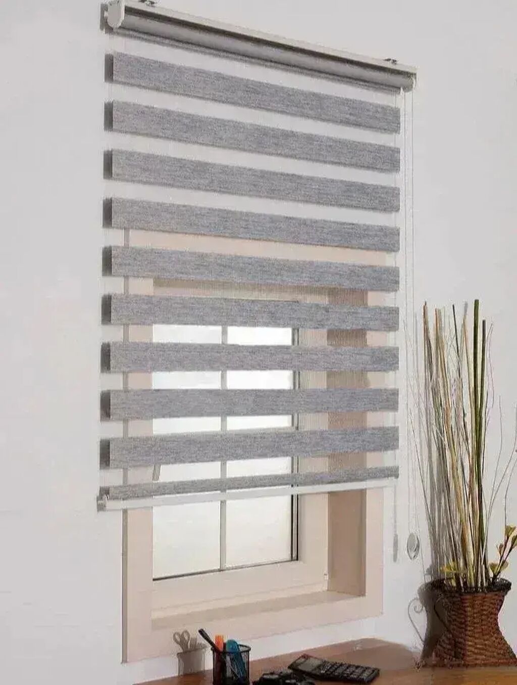 Bambo siva zebra zavesa 170x200cm. bambo siva zebra zavesa 170x200cm