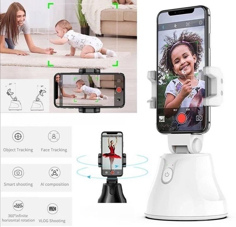 Robot kamerman, držač + snimatelj za telefon. robot kamerman, držač +
