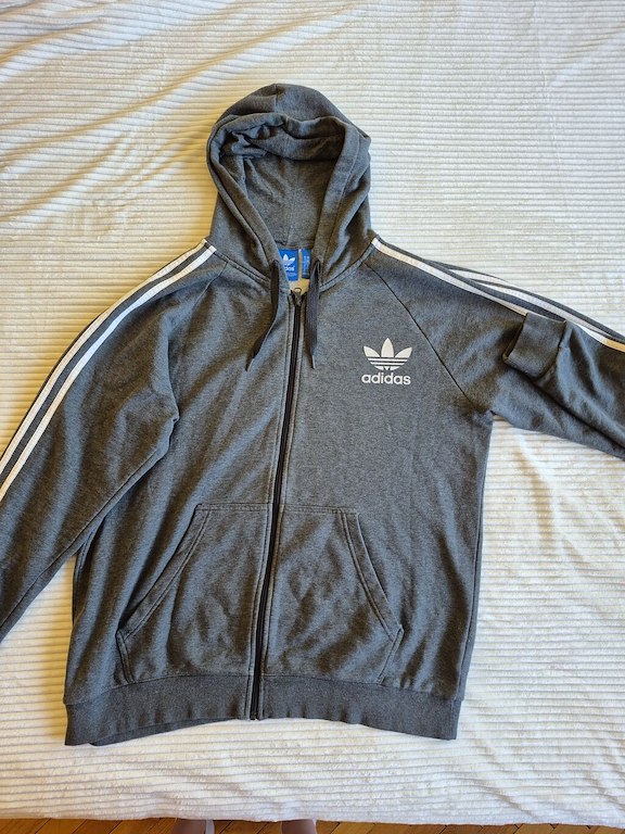 Duks, XL (EU 54), Adidas, bоја - Siva, Sa kapuljačom