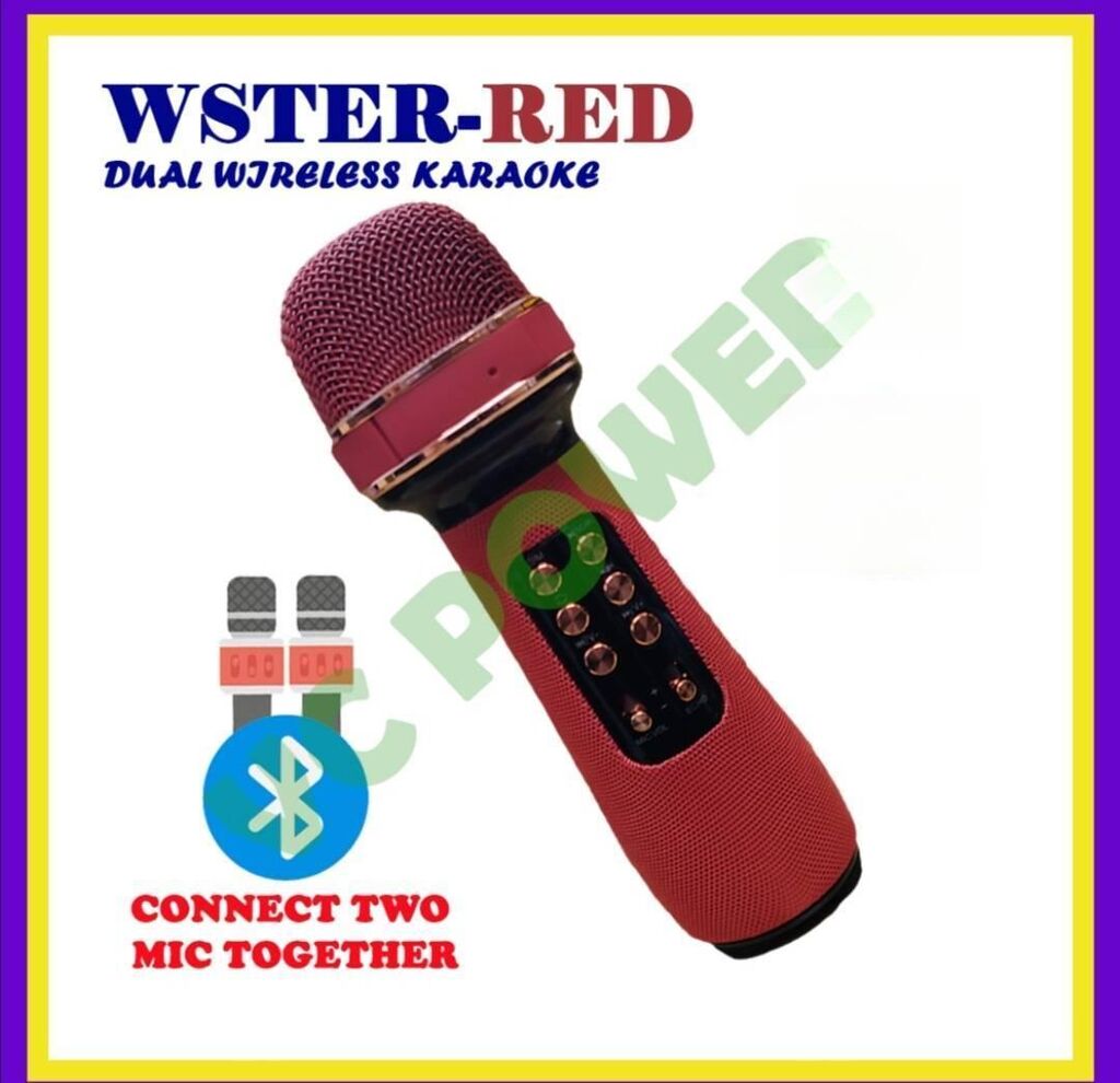 Bluetooth karaoke mikrofon crveni ws-898. bluetooth karaoke mikrofon