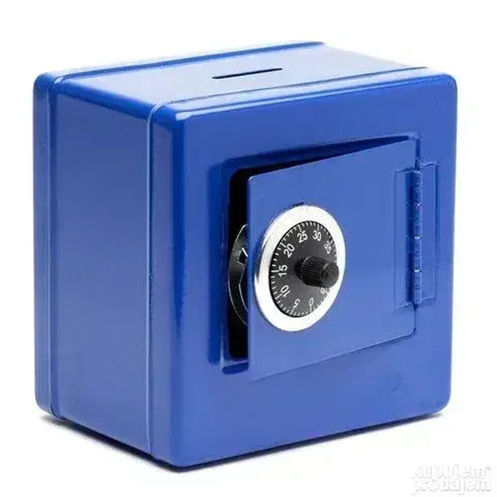 Plavi sef za sa bravom. plavi sef za sa bravom c- -r retro metalna