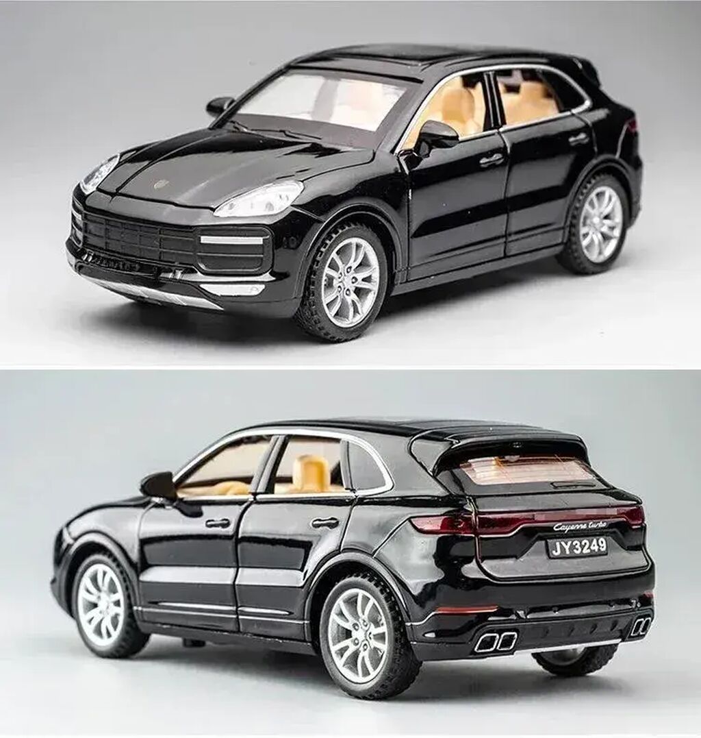 Porsche cayenne turbo black style detaljni model suv vozil. porsche