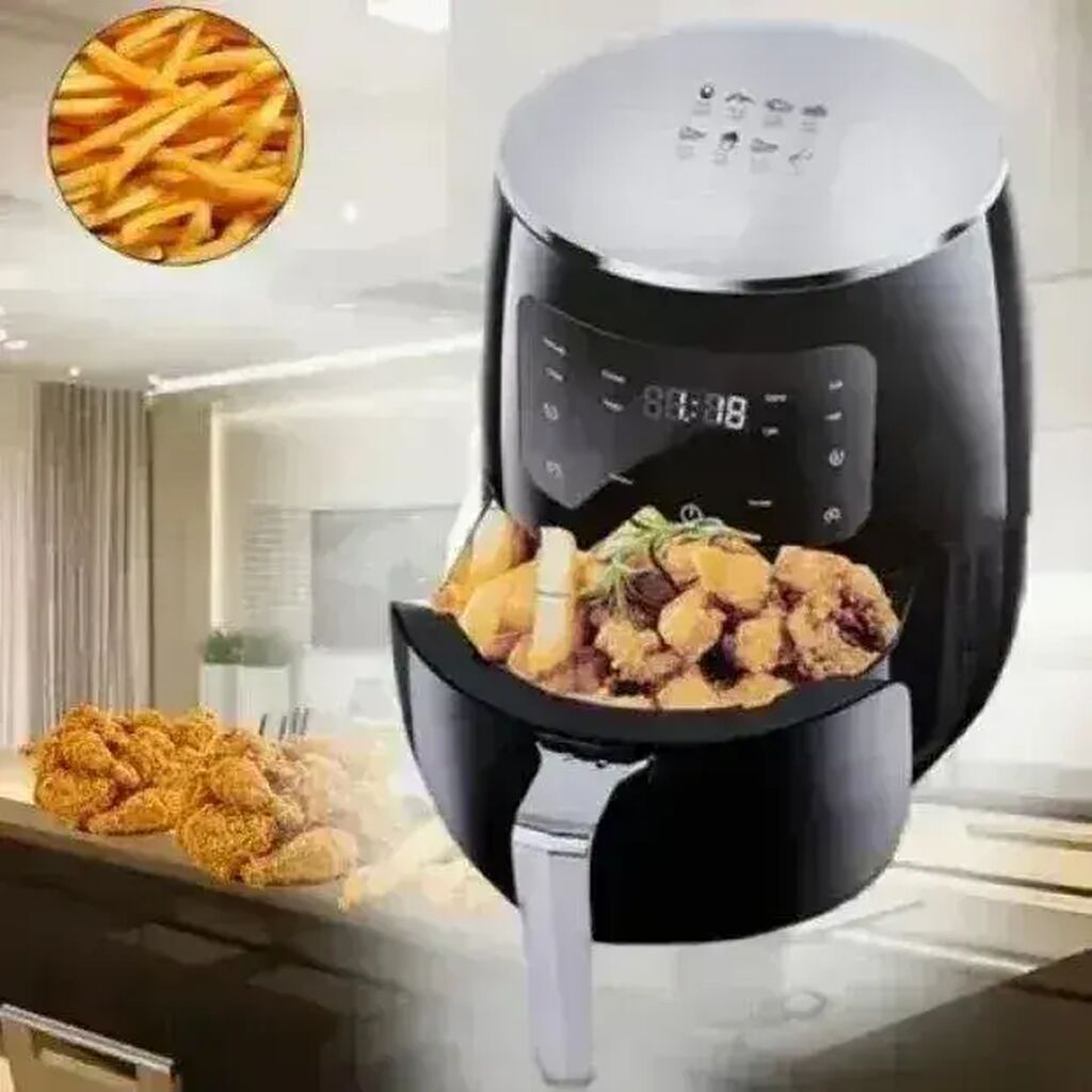 Friteza na paru vruc vazduh silver crest 6l digitalni pekac. friteza