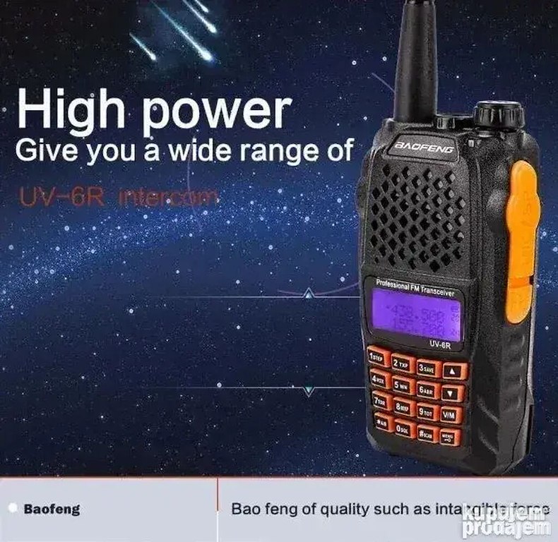 Radio stanica baofeng uv 6 r dual band + handsfree. radio stanica