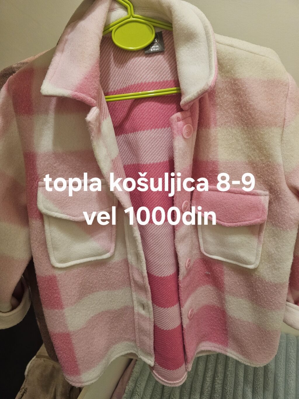 Topla dečja košuljica/šaket za uzrast 8–9 godina (134 cm). Modeli: -