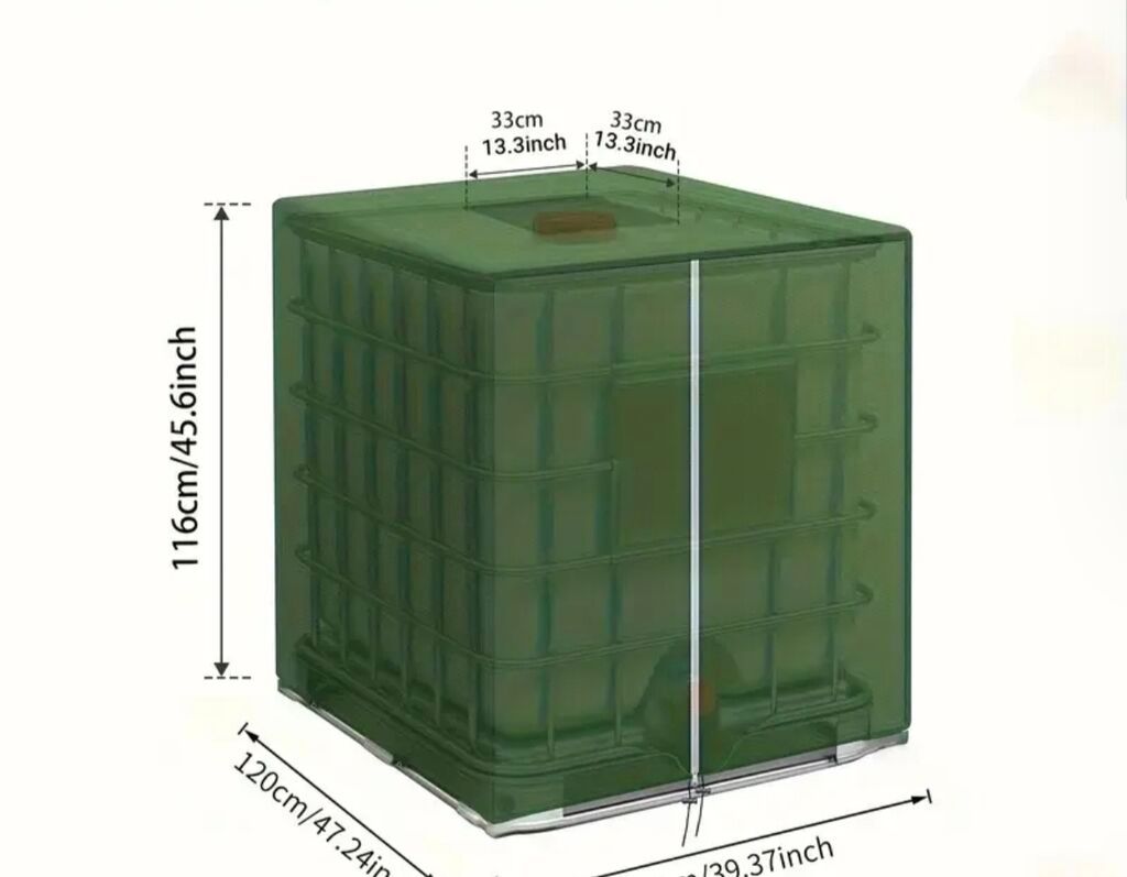 Zaštitna navlaka za IBC kontejner (1000 L) - Dimenzije navlake: oko