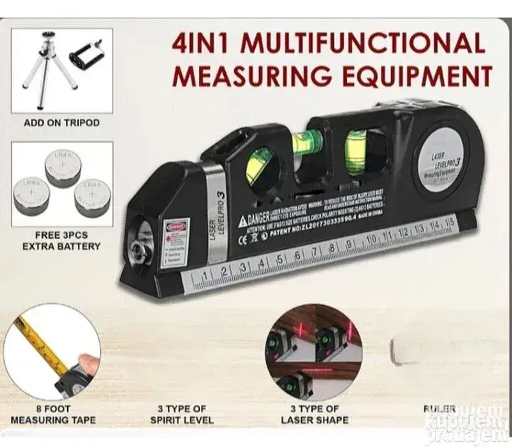 Laserska libela, metar i laser 3u1. laserska libela, metar i laser 3u1