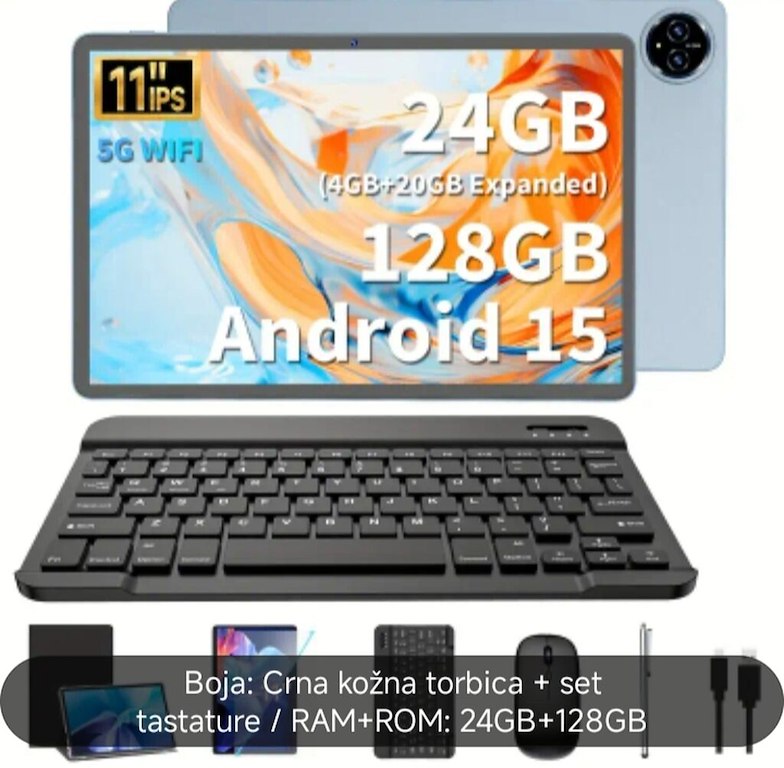 Android tablet 2-u-1, veliki ekran od 11" sa tastaturom i svom