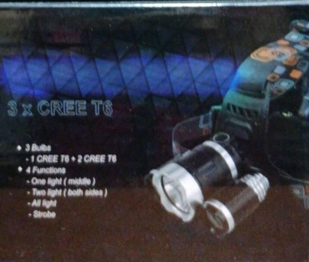 Led lampa za glavu sa 3 led diode. led lampa za glavu sa 3 led diode