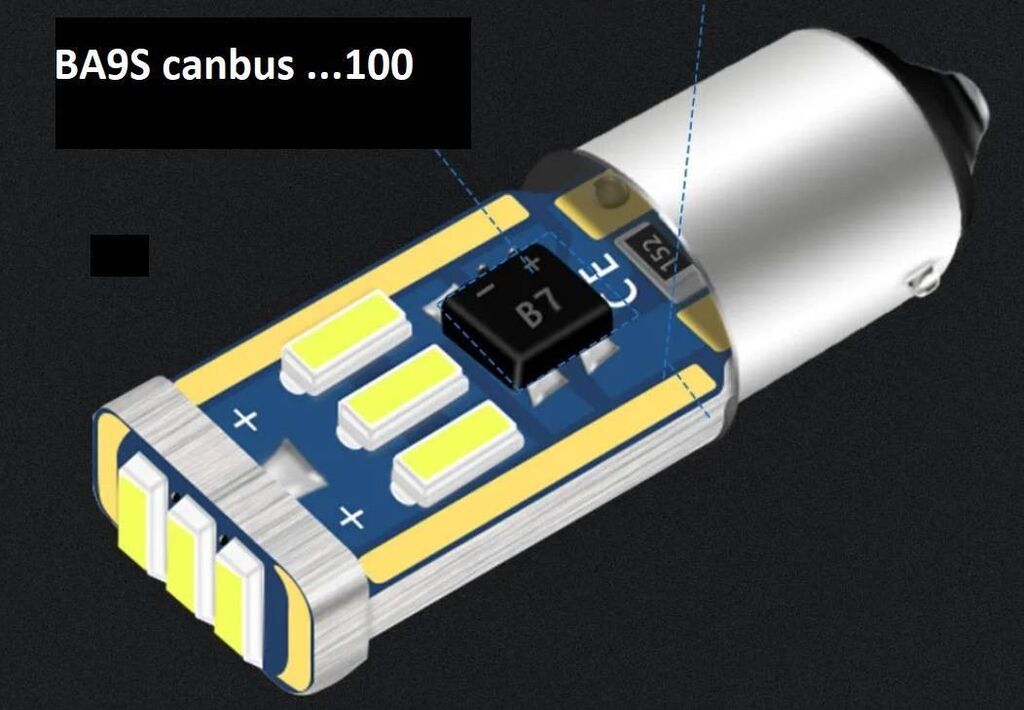 BA9S CANBUS LED sijalica za automobil - Ležište: BA9S (mini bajonet)