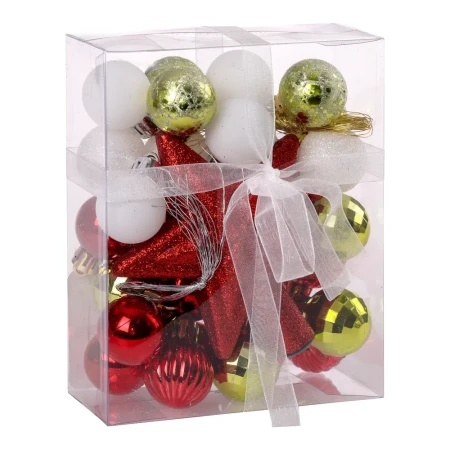 Kengur icy set novogodišnje kugle set crveno bela 3cm 30k ( 780262 )