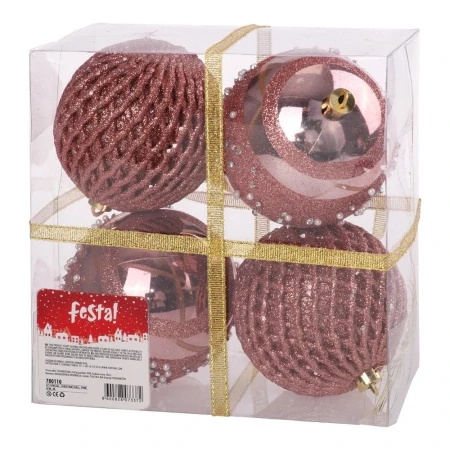 Festa icy special novogodišnja kugla roze 8cm 4k ( 780110 )