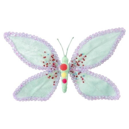 Festa blossom 20 novogodišnja dekoracija leptir plišani pastel mint 20cm ( 781057 )
