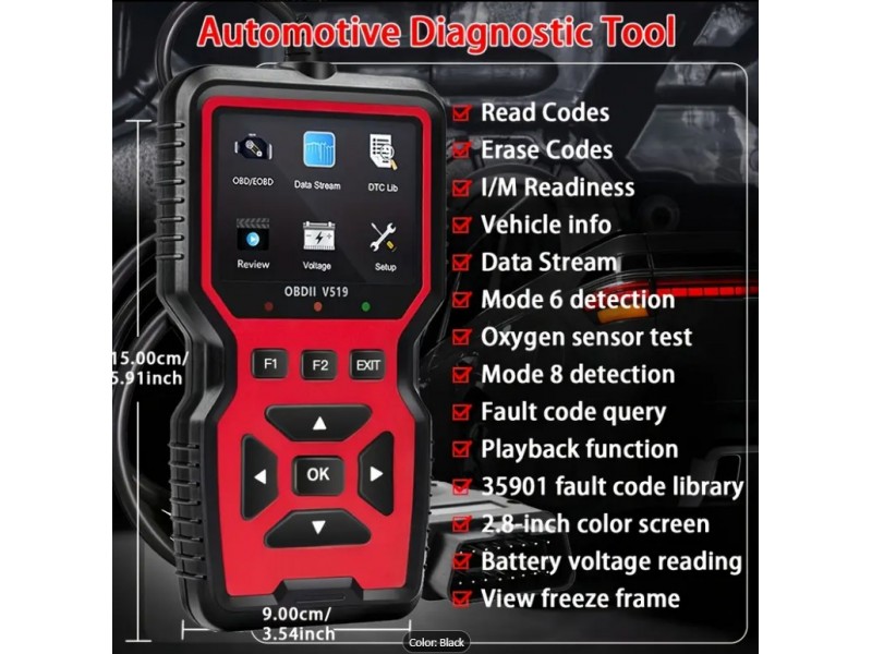 NOVO! AUTO Dijagnostika V519 OBD2 CRNA #1
