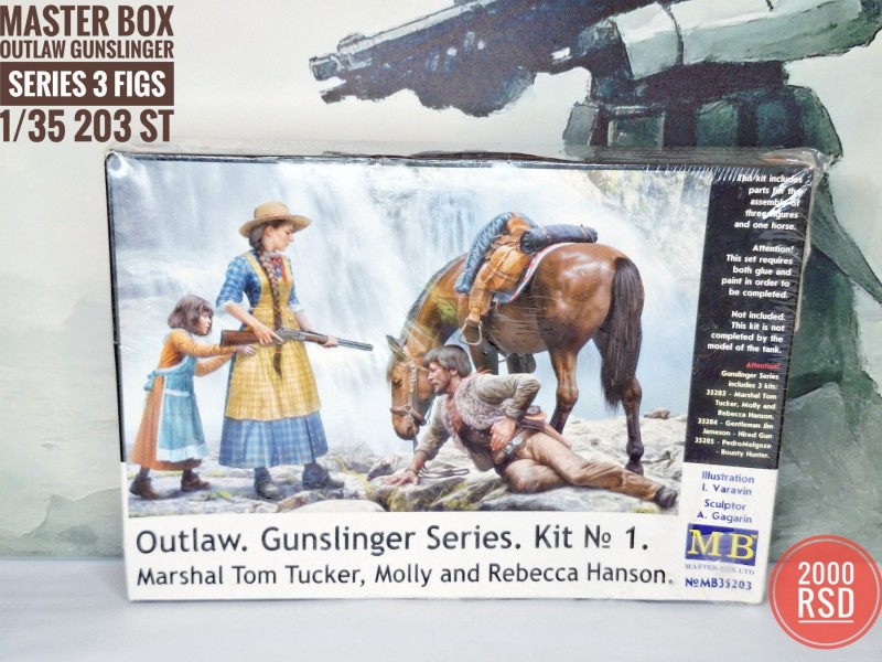 Maketarski set master box outlaw gunslinger 1:35 novo