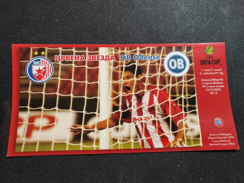 CRVENA ZVEZDA - ODENSE 15.10.2003. REDJI PROGRAM