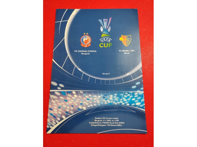 CRVENA ZVEZDA - FC BAZEL 03.11.2005. PROGRAM