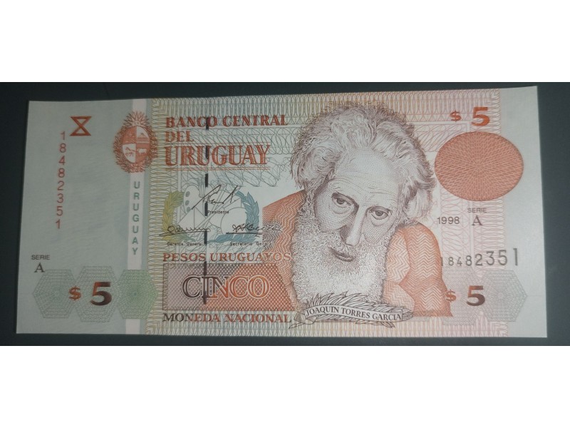 G30 5 pesos Urugvaj 1998 UNC