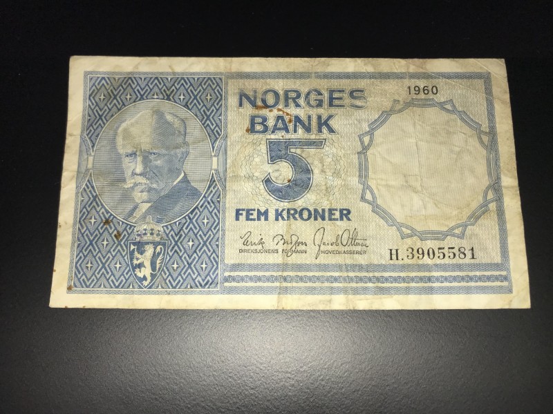 NORVEŠKA 5 kruna.1960.