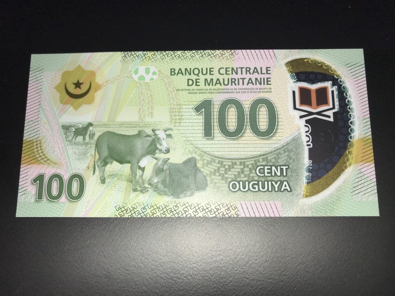 MAURITANIJA 100 OGIJA. UNC.POLYMER.