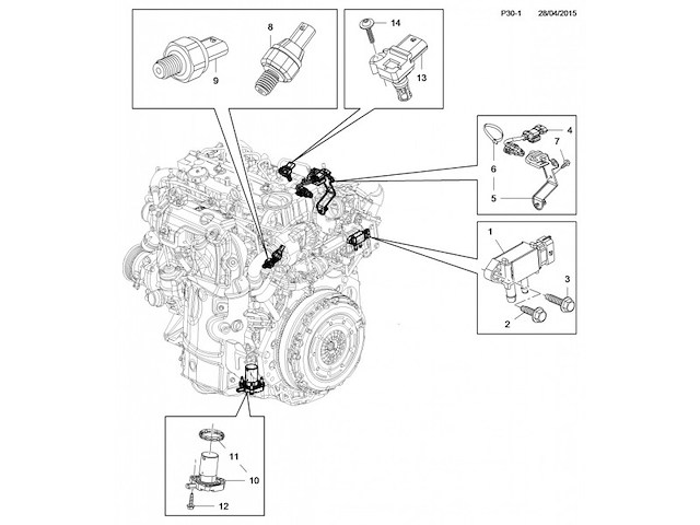 Opel Astra J Senzor Nivoa Ulja Motora 13- NOVO