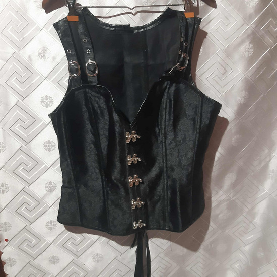 Goth Brokat Korset sa bravicama i bretelama XL