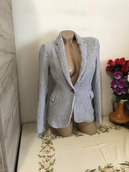 Zara plavo beli prugasti sako S