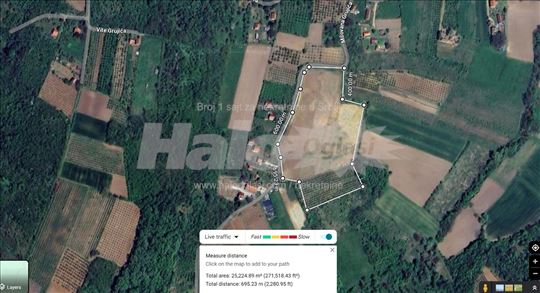 Gradjevinsko zemljiste u Malom Pozarevcu 2,5ha