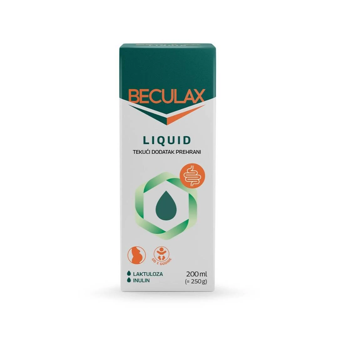 BECULAX LIQUID Oralni Rastvor Protiv Zatvora 200 mL