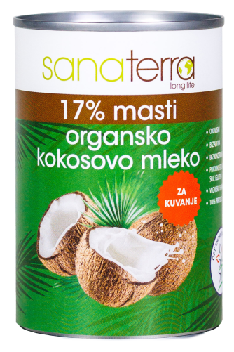 Organsko kokosovo mleko 17% masti 400g