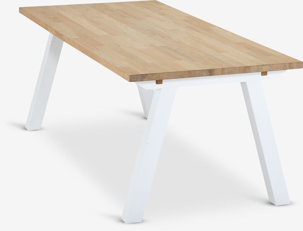 Trpezarijski sto SKAGEN 90x150 natur hrast/bela