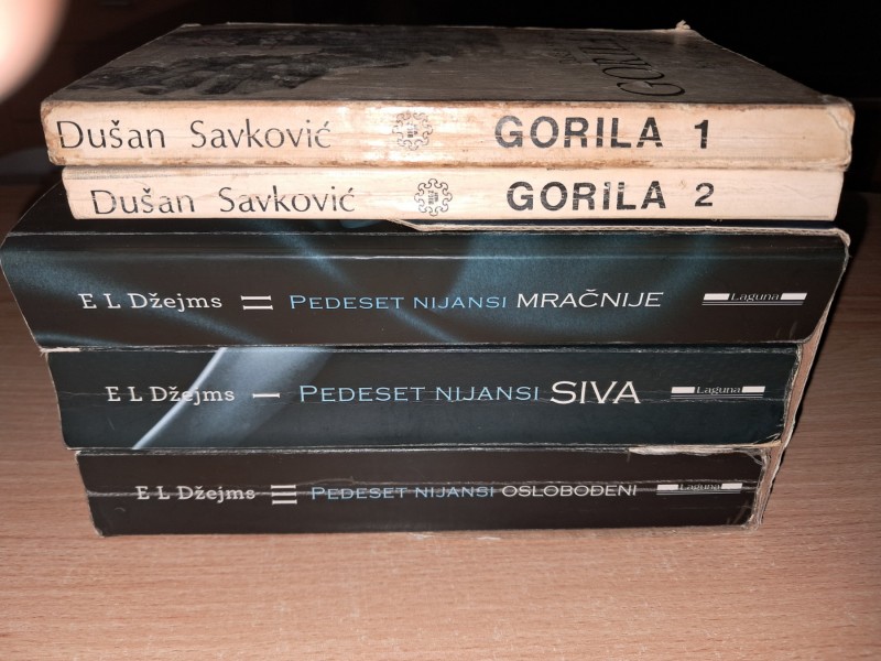 KOMPLETI KNJIGA - GORILA 1-2 , PEDESET NIJANSI 1-3