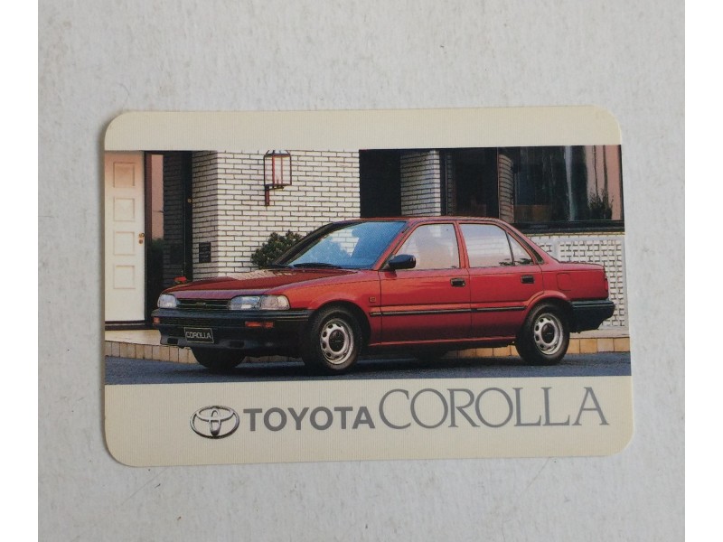 kalendar mini TOYOTA COROLLA 1990. Japan