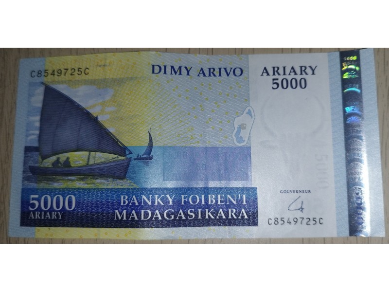 G93 5000 Ariary Madagaskar XF