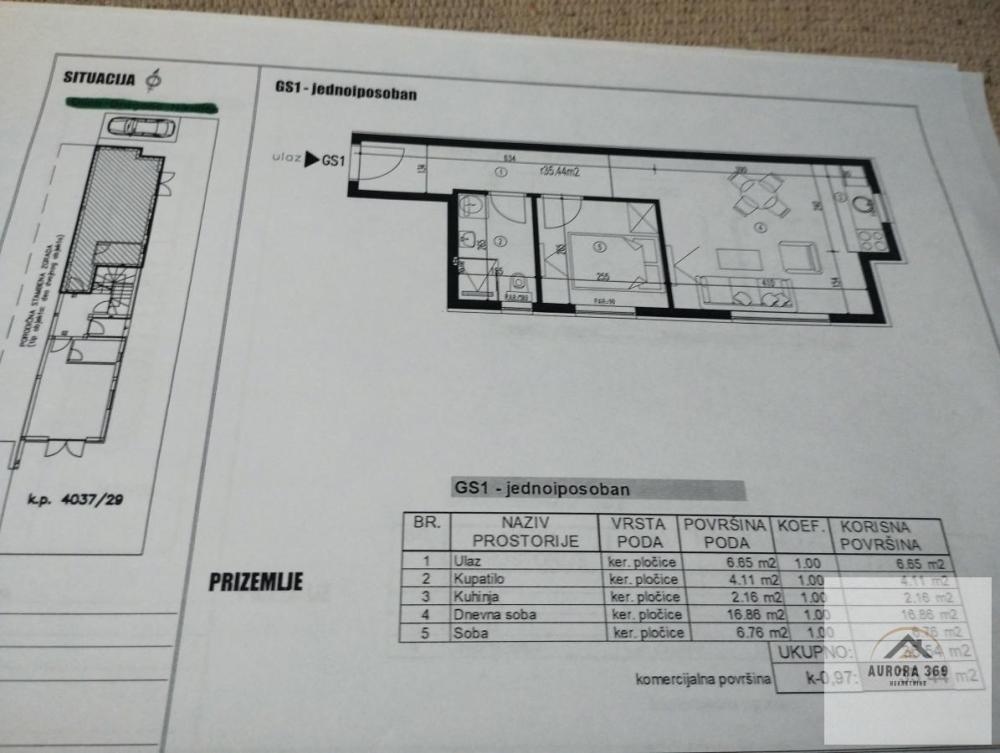 Jednoiposoban stan na prodaju, 35m2, 58.400€