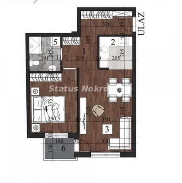 Dvosoban stan na prodaju, 47m2, 164.000€