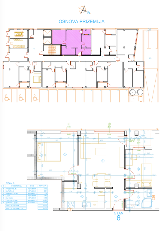 Palilula, Dvoiposoban stan na prodaju, 54m2, 89.640€