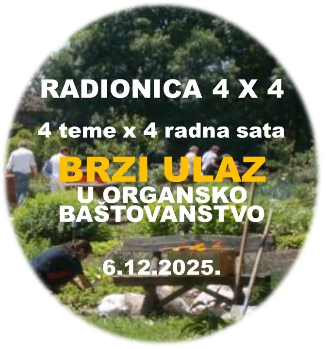 BRZI ULAZ U BAŠTOVANSTVO, radionica 4 x 4, popust 40%