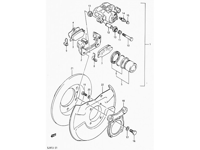 Suzuki Samuraj Kociona Klesta Prednja Levo 81-04,NOVO