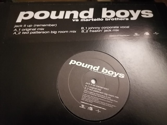 Pound Boys Vs Martello Brothers - Jack It Up (House)