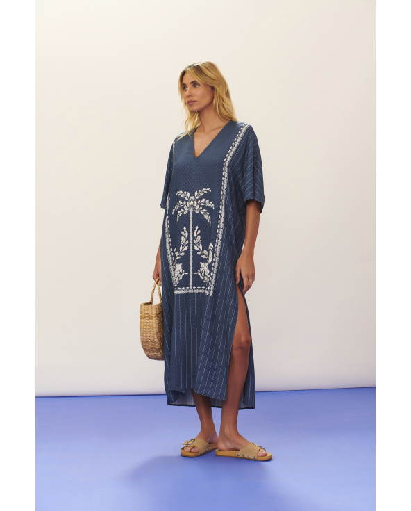 Kaftan Dress Seiva-Doce-Azul