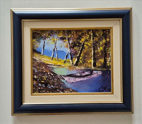 Ulje na platnu - Mali camac u sumi