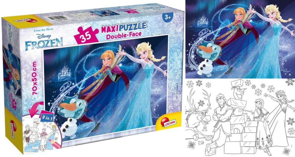 LISCIANI SLAGALICA-BOJANKA 35 PCS MAXI FROZEN 2U1