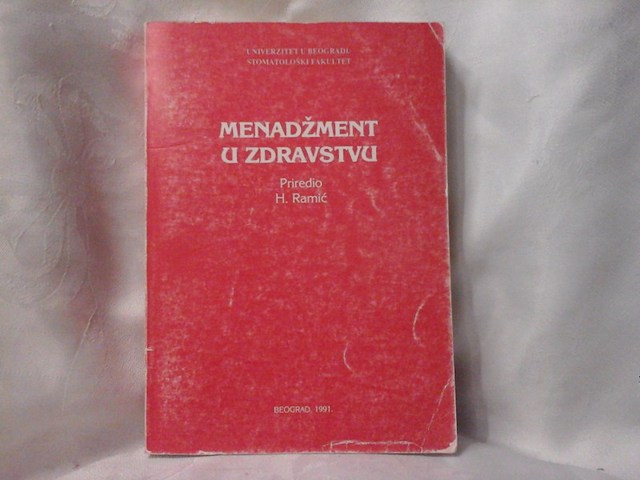 Menadžment u zdravstvu prir H Ramić