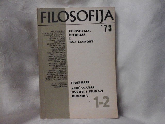 Filosofija 73 1 - 2 Filosofija istorija književnost