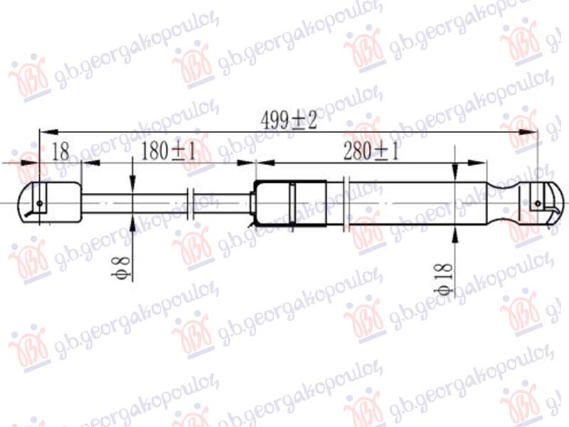 AMORTIZER GEPEK VRATA (498-360N) RENAULT CLIO (2019-2023) (OEM: 904508213R)