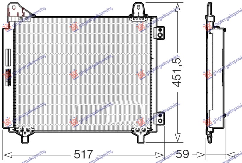 HLADNJAK KLIME 1.2 BENZIN / 1.5 DIZEL (455x363x12) OPEL CORSA F (2023-) (OEM: 9825359280)