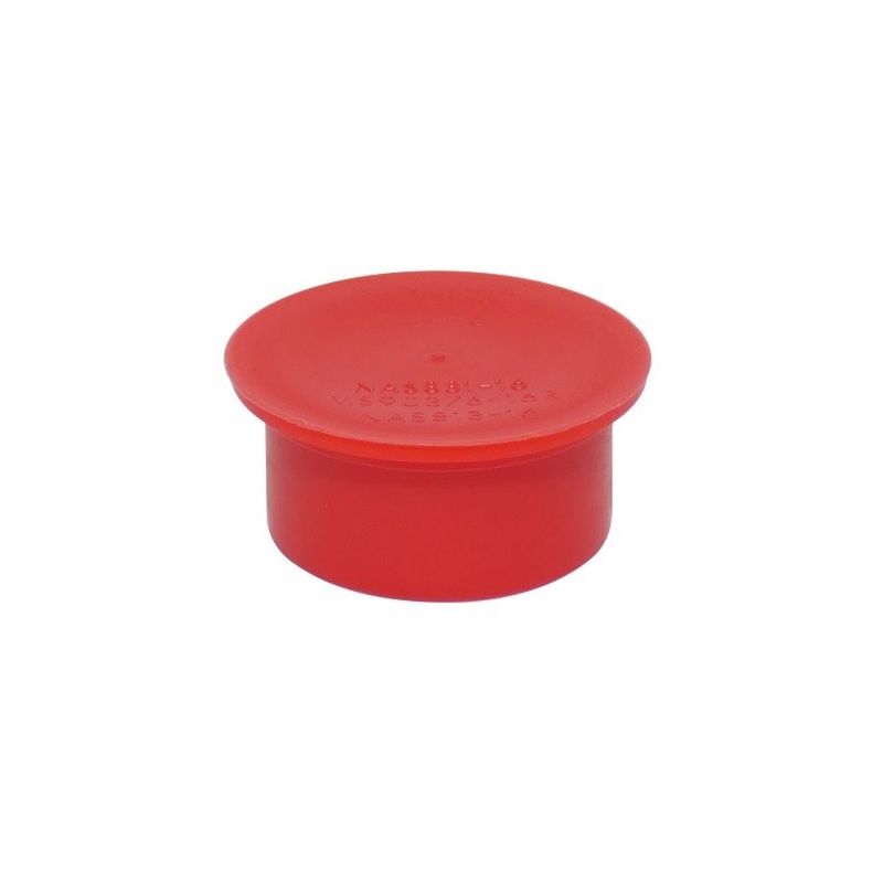 Caplugs - EC-4 - 1/4 - ID 0.246 - H 0.5 - Red Cap for Threaded Connector