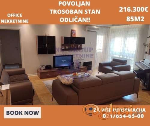 Trosoban - 85m2 - Nova Detelinara ! S P U Š T E N A C E N A >>>> 192610E