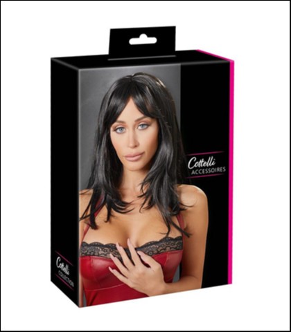Perika crnka mid length wig